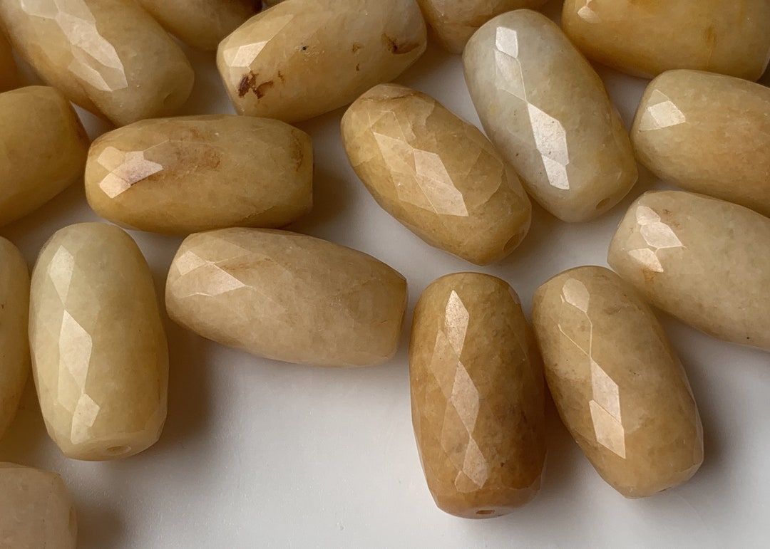 Fabulous Faceted Stone Barrels!! - Etsy