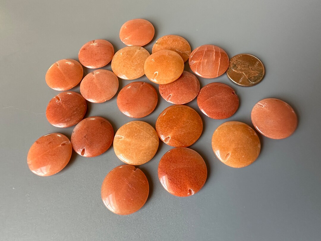 Beautiful Peach Aventurine Large Overlapping Coins! Sold per Ten Large ...