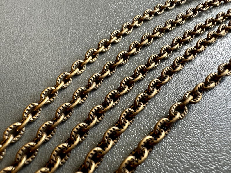 Funky Textured Oval Linked Chain! Sold per YARD. SKU Chain601 - Etsy