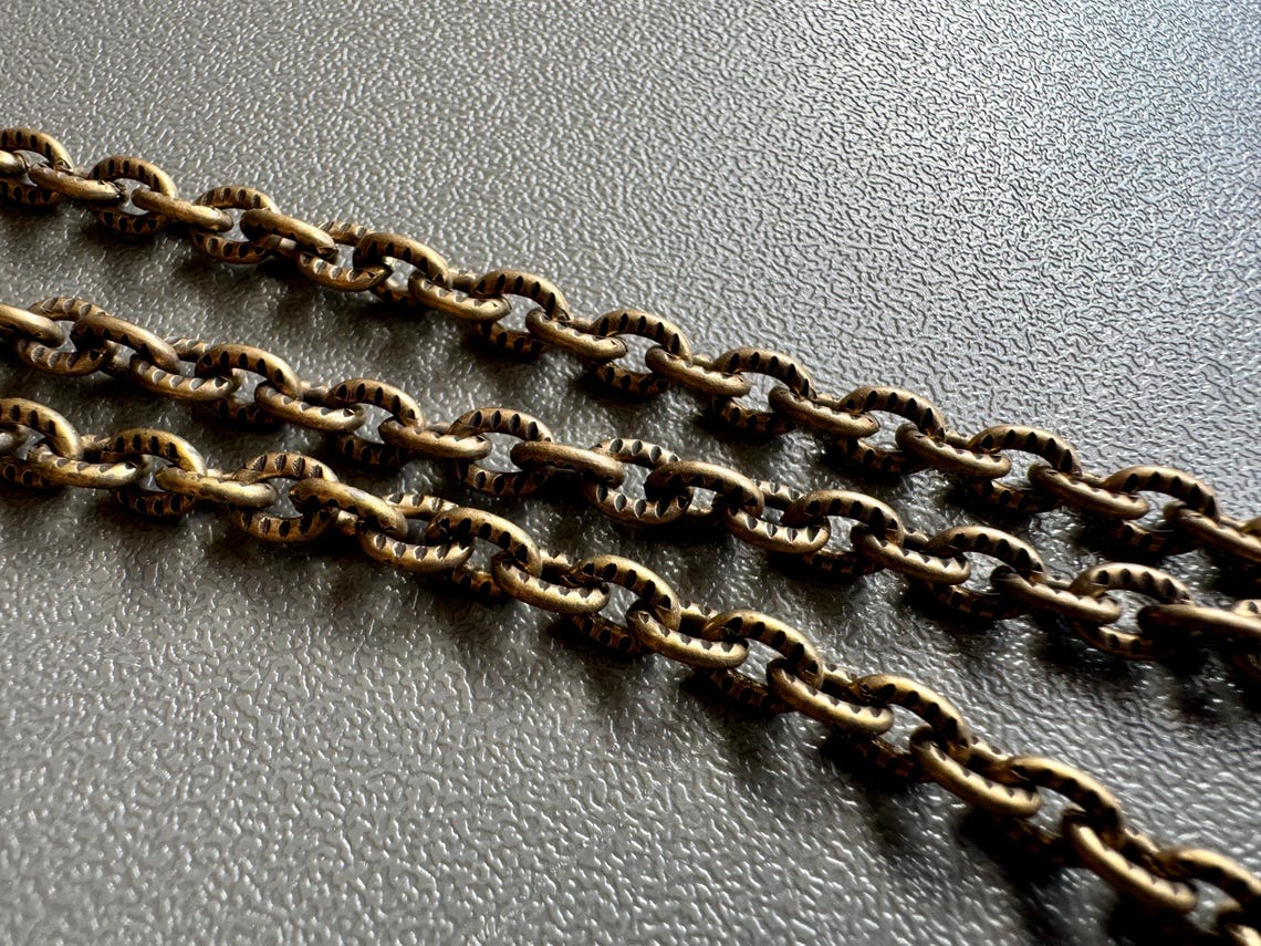 Funky Textured Oval Linked Chain! Sold per YARD. SKU Chain601 - Etsy
