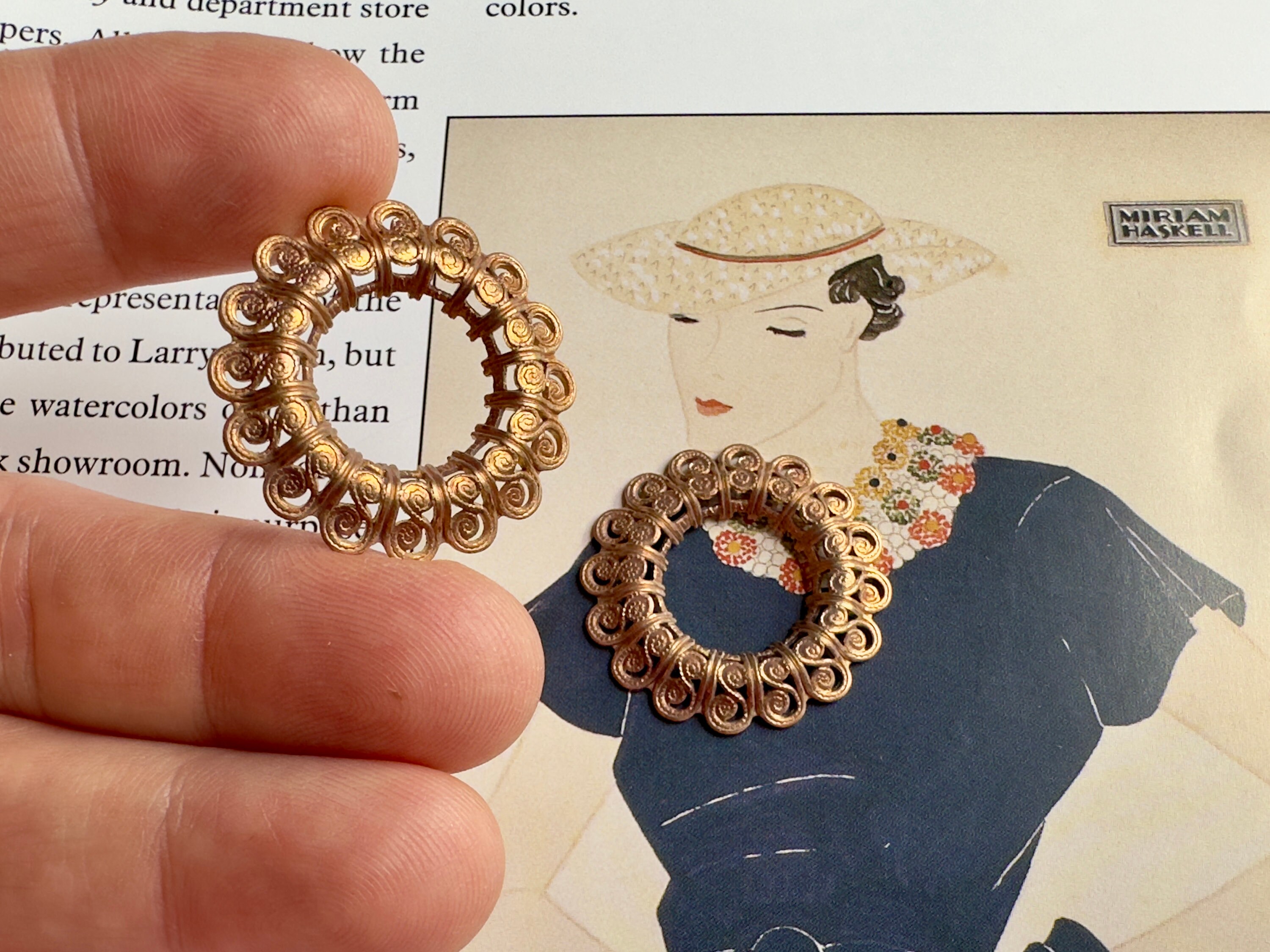 STUNNING Rare Guyot Filigrees Used by the Miriam Haskell Company in ...