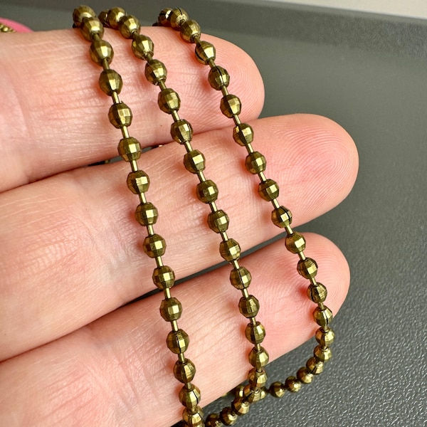 Faceted Ball Chain - Etsy