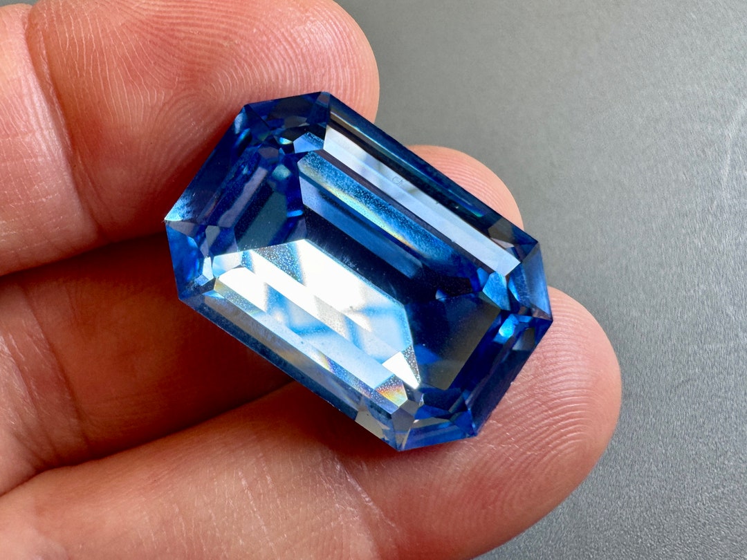 Beautiful Extra Large Swarovski Light Sapphire Gold Foiled Fancy Stones ...