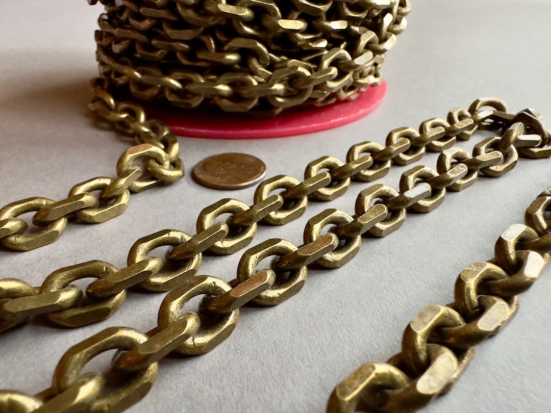 Incredible Quality Brass Chain. Solid Industrial Style Links. Sold per ...