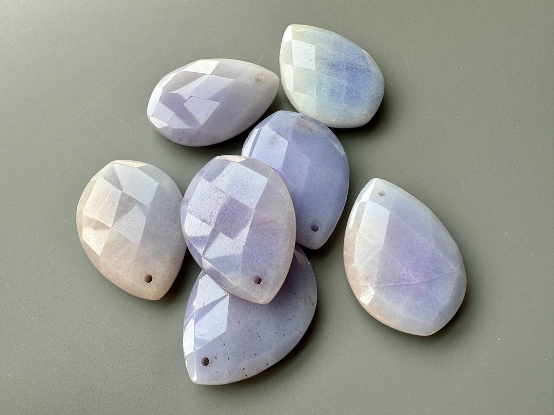 Lovely Periwinkle Shades of Blue in These Faceted Stone Pendants! - Etsy