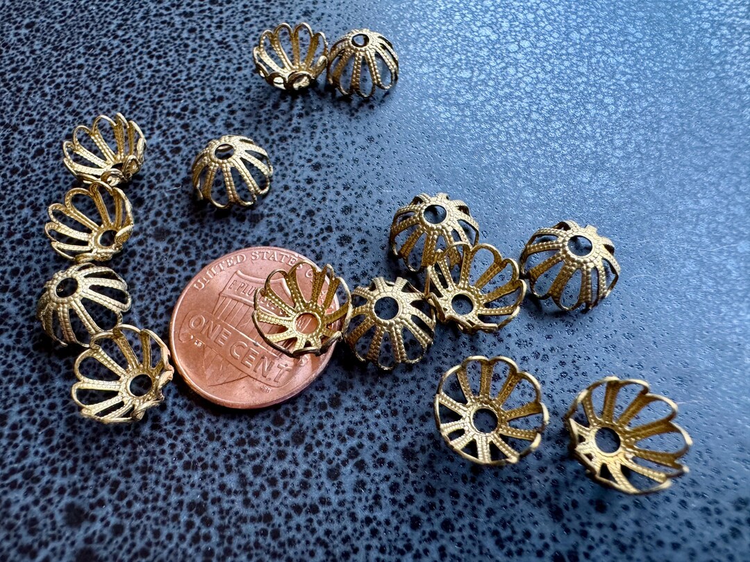 Lovely Vintage Bead Caps From the Miriam Haskell Buyout! 10mm Wide ...