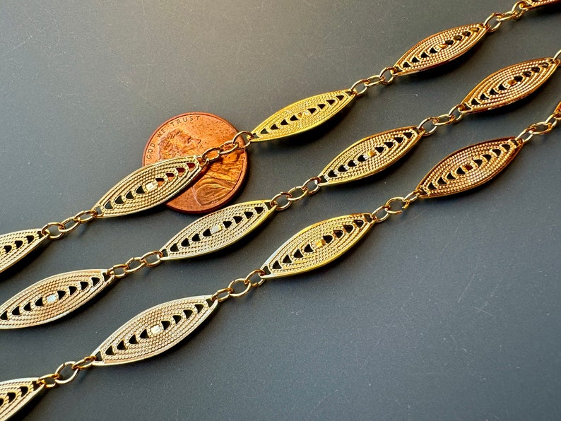 Lovely Gold Plated Filigree Chain! so Very Versatile! Sold per Yard ...