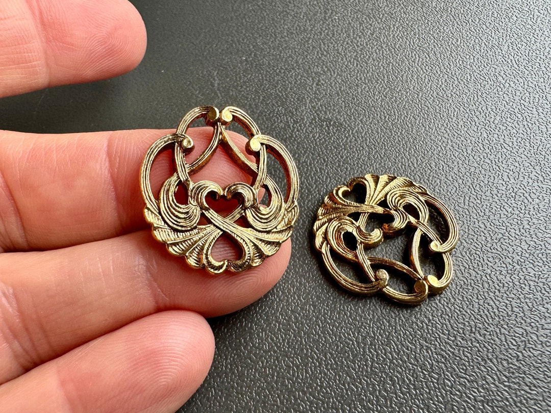 GORGEOUS Vintage Die Struck Brass Pieces! Intricate Details on These ...