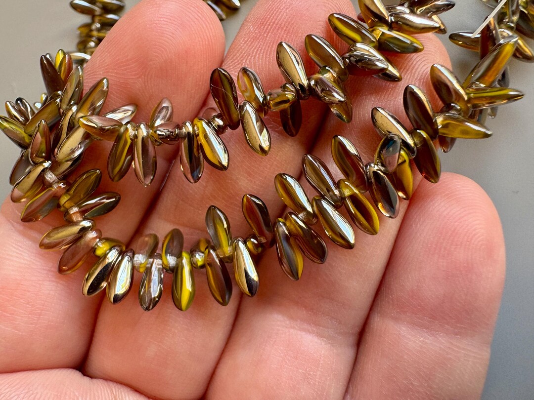 GORGEOUS Czech Mini Daggers in a Very Unusual Shiny Glass Finish ...