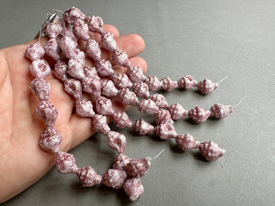 Lovely New Conch Shell Beads From the Czech Republic!! Sold per Strand. SKU 14809 - Etsy