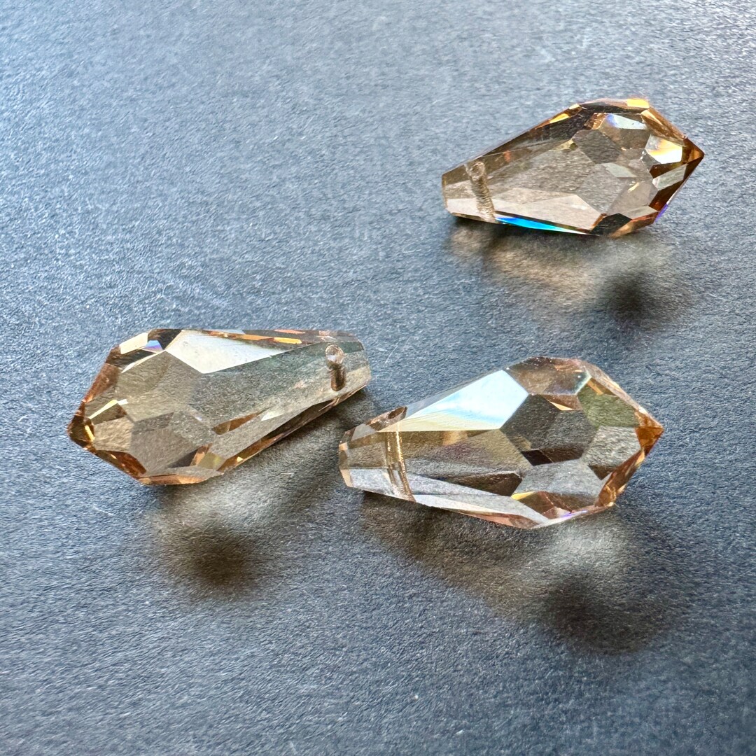 Demure Light Honey Color in These Preciosa Crystal Large Drops! Sold per Four Pieces. SKU 15716 ...