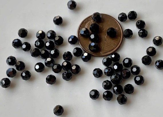 Stunning Swarovski 4mm Jet Black Crystal Rounds - Etsy