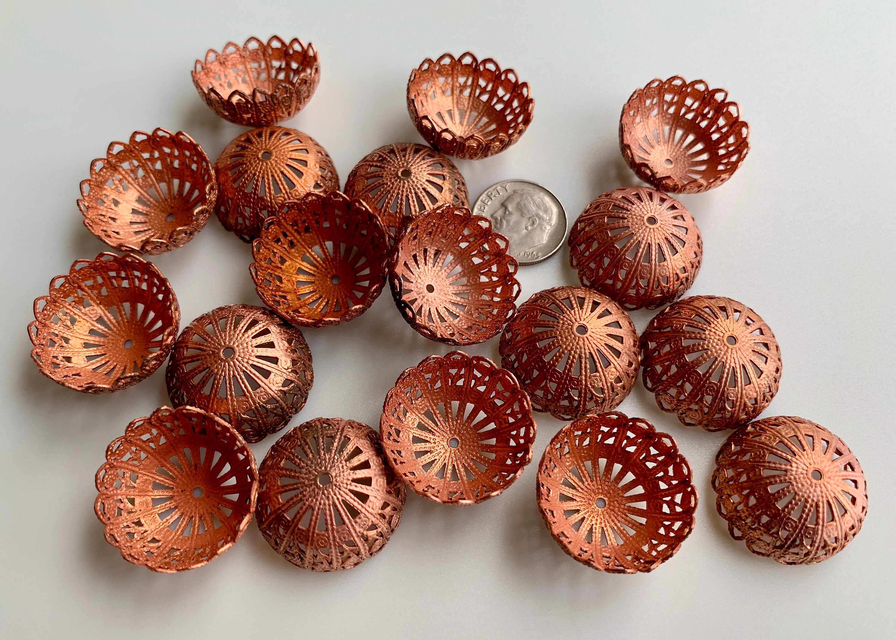 Lovely Vintage Extra Large Bead Caps - Etsy