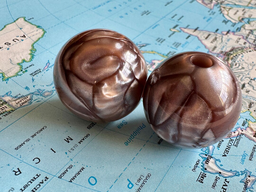 Vintage Mink Pearl Moon Glow Focal Beads! Sold per Pair. SKU 15918 - Etsy