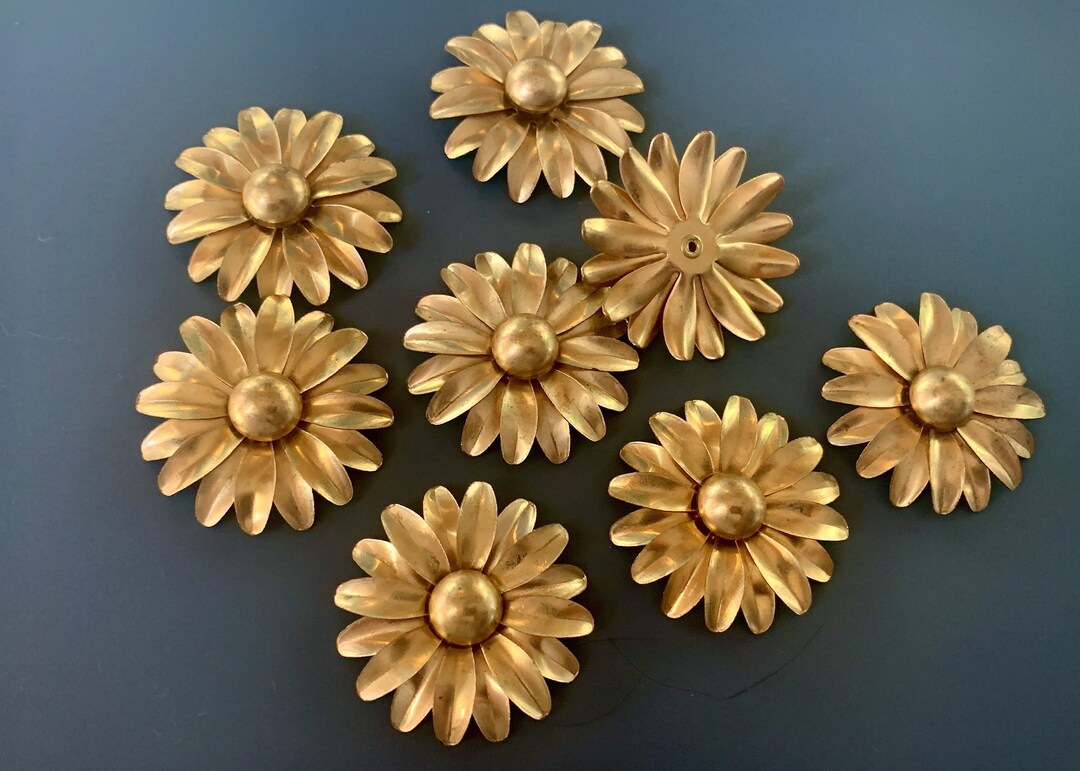 These Gorgeous Vintage Brass Flowers Are Riveted in the Back--you Can ...