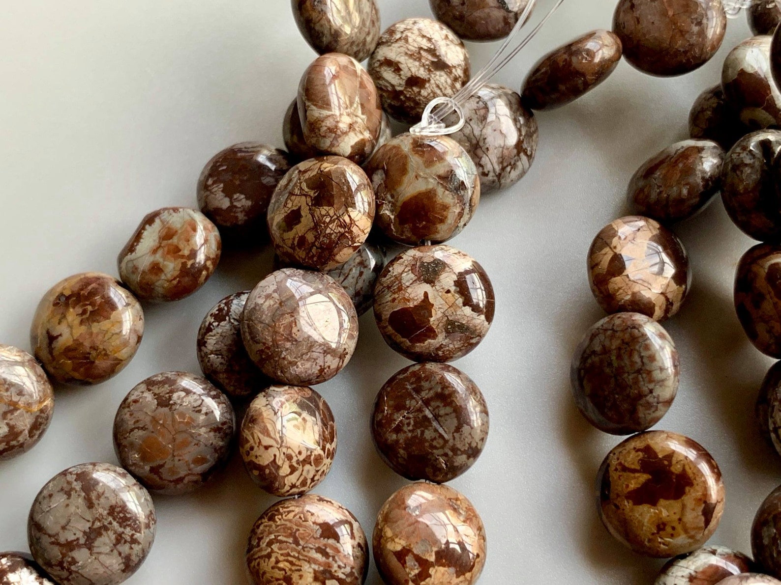 Beautiful patterns in these brown jasper beads | Etsy