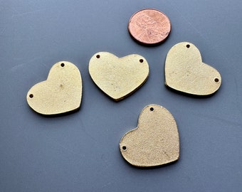 Lovely Large Embossed Gold Plated Heart Pendant/charms! Sold per Four ...