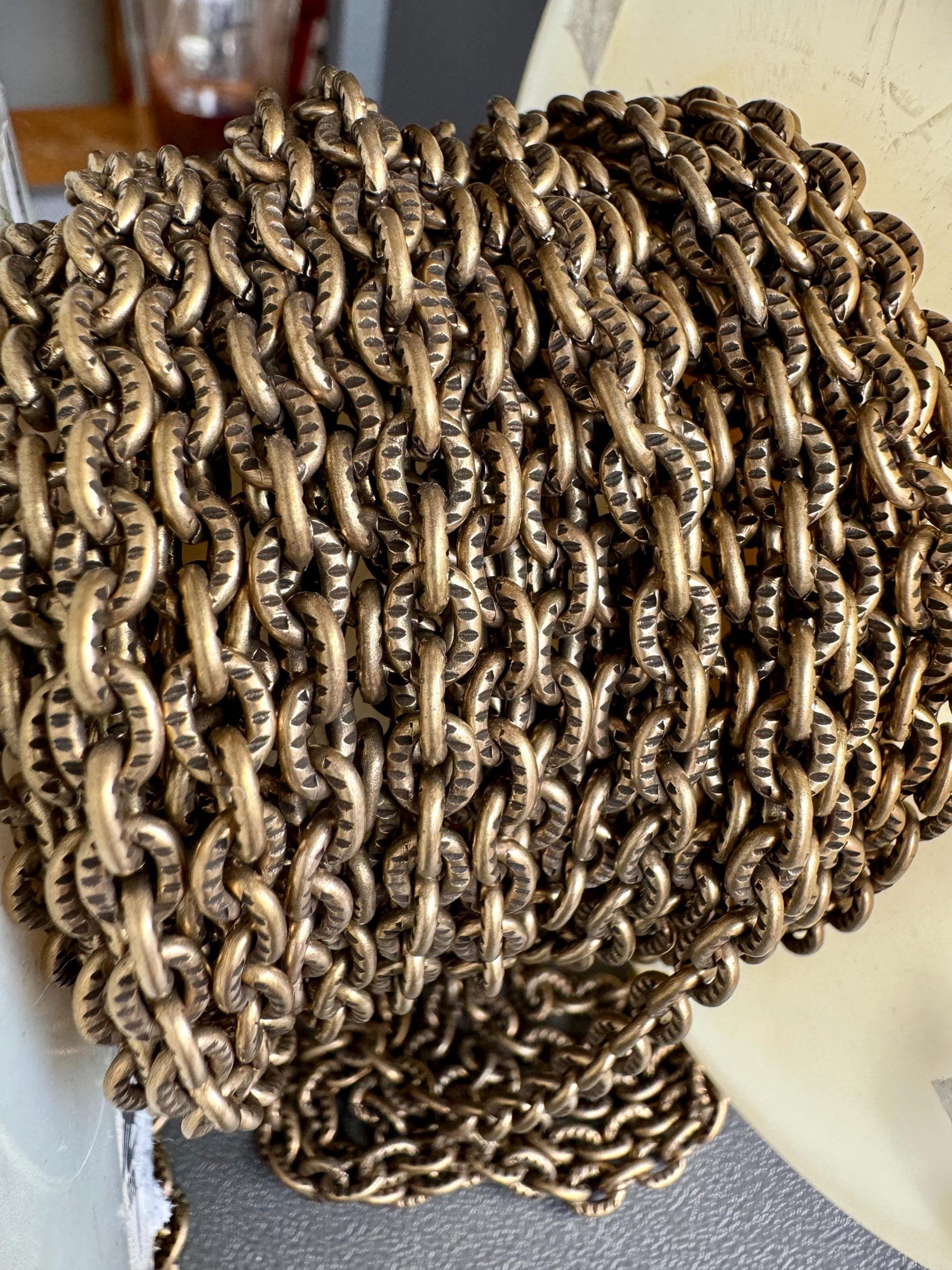 Funky Textured Oval Linked Chain! Sold per YARD. SKU Chain601 - Etsy