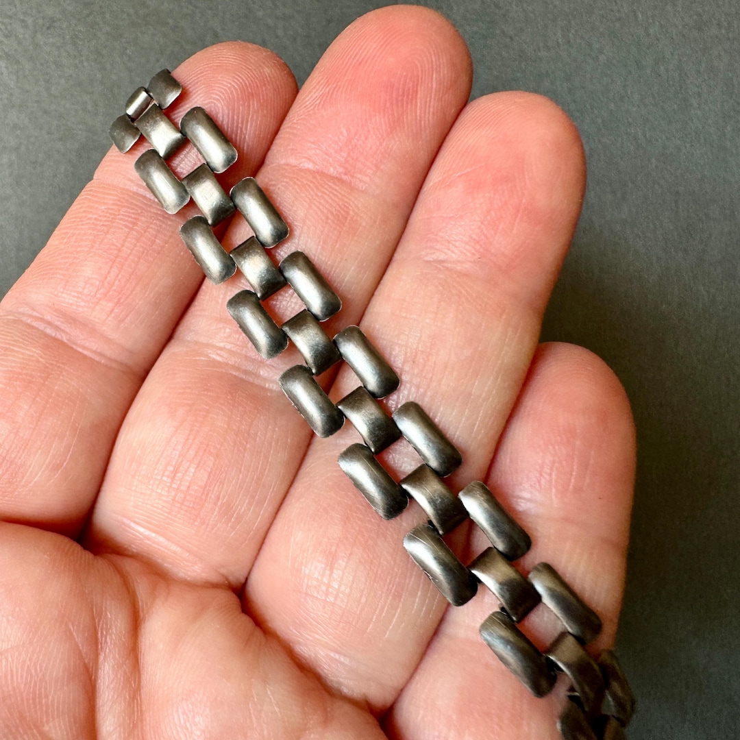 Gorgeous Vintage Garlan Chain! Dark Grey Panther Style. Sold per FOOT ...