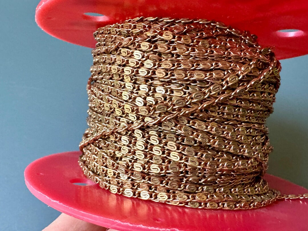 Sumptuous Light Copper Penny Plated Brass Scroll Chain!! Sold per TWO ...