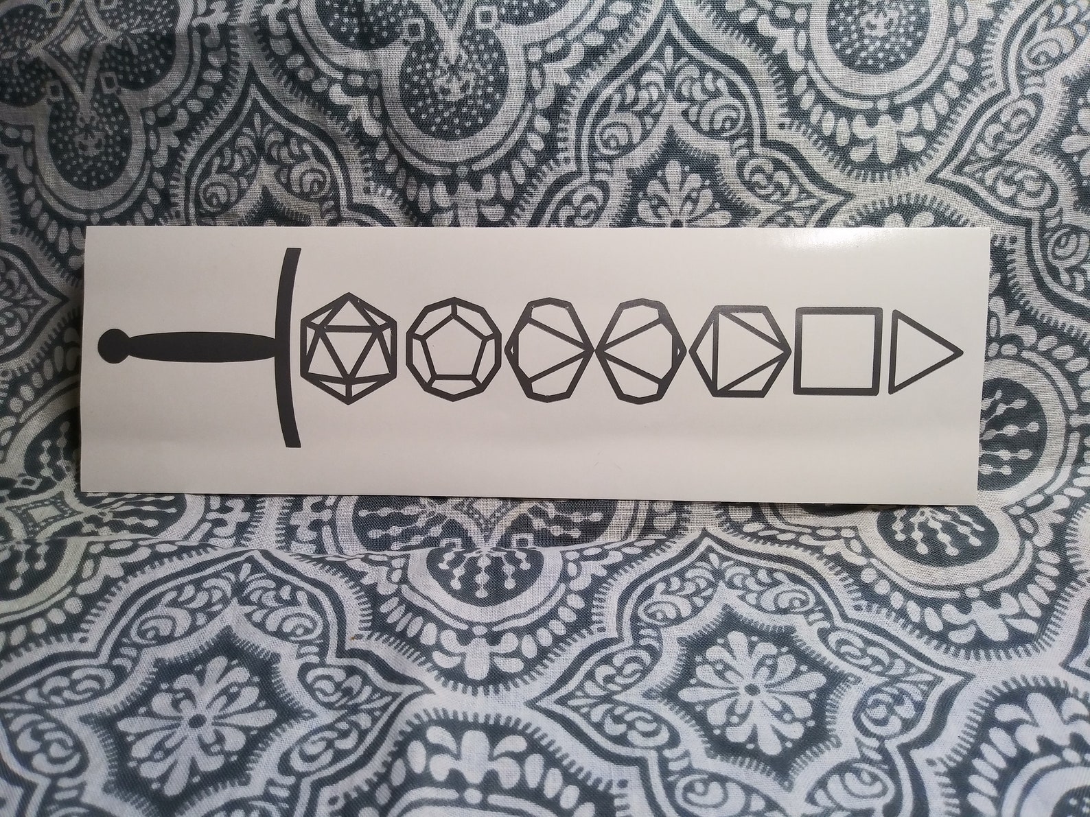 RPG Game Dice Sword Set Decal Dnd D20 D12 D10 D8 D6 D4 - Etsy