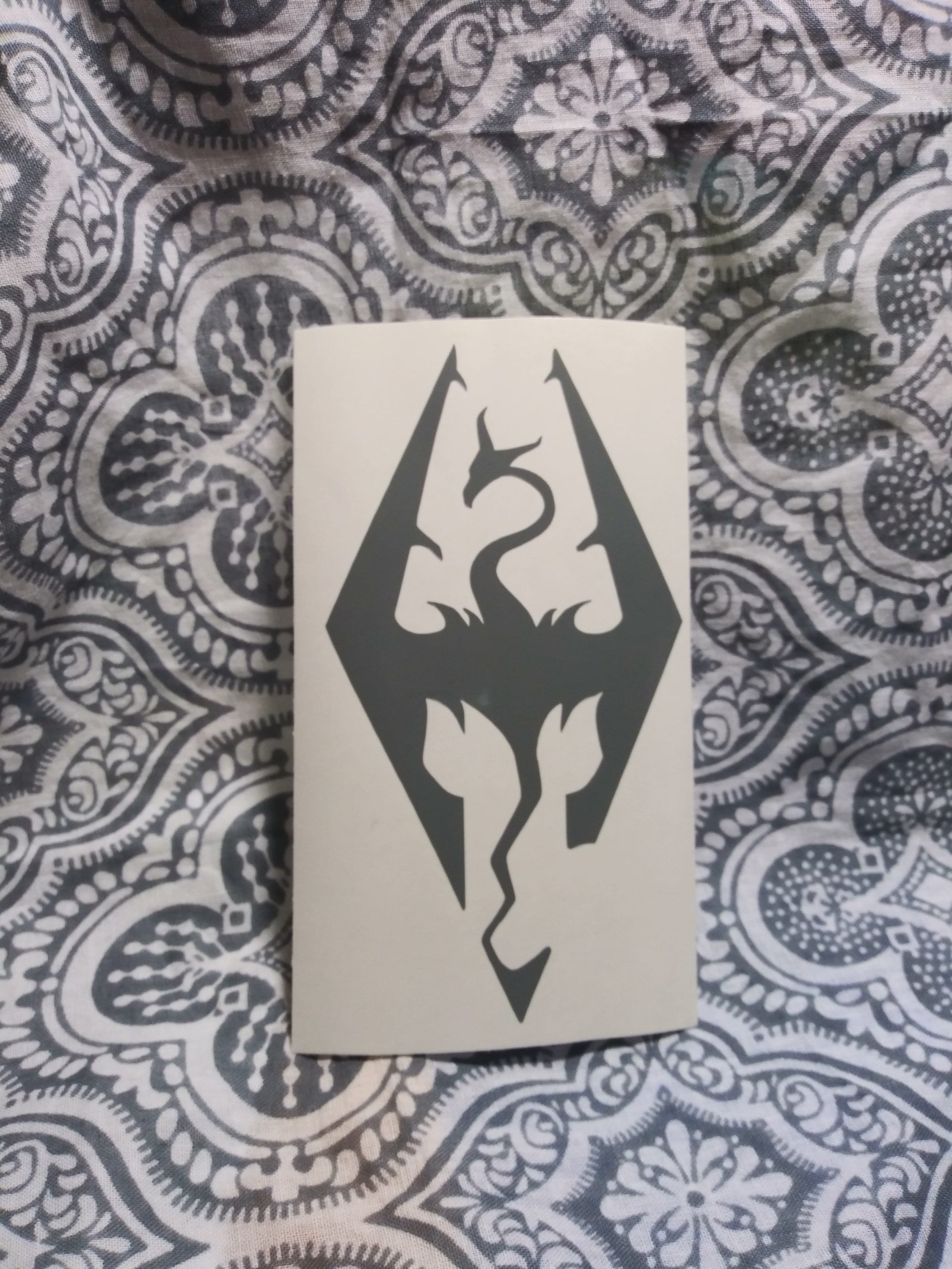 Skyrim Emblem Logo Dragon Dragonborn Nord Norse Vinyl Decal - Etsy