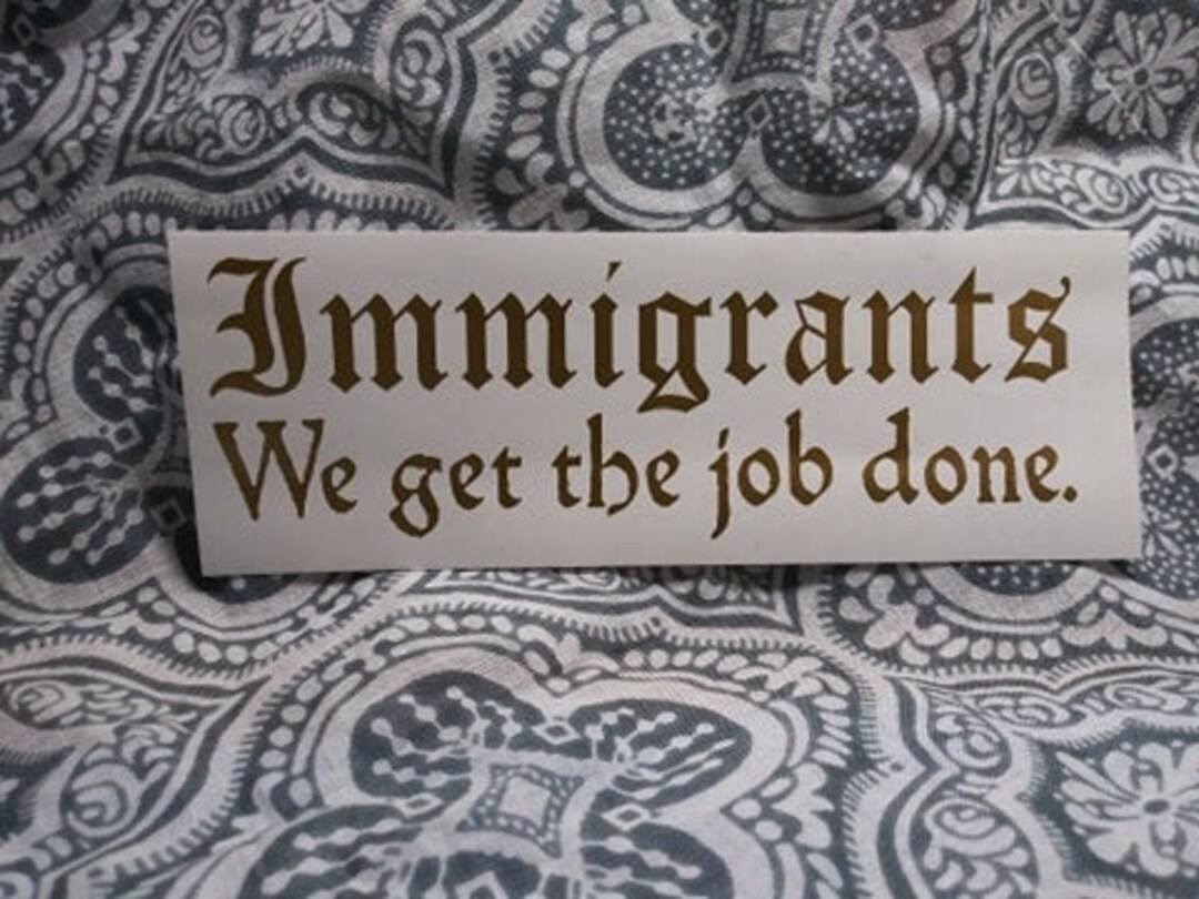 Broadway Hamilton Immigrants We Get the Job Done Vinyl Car Decal Bumper ...