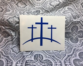 Three Crosses Decal - Etsy