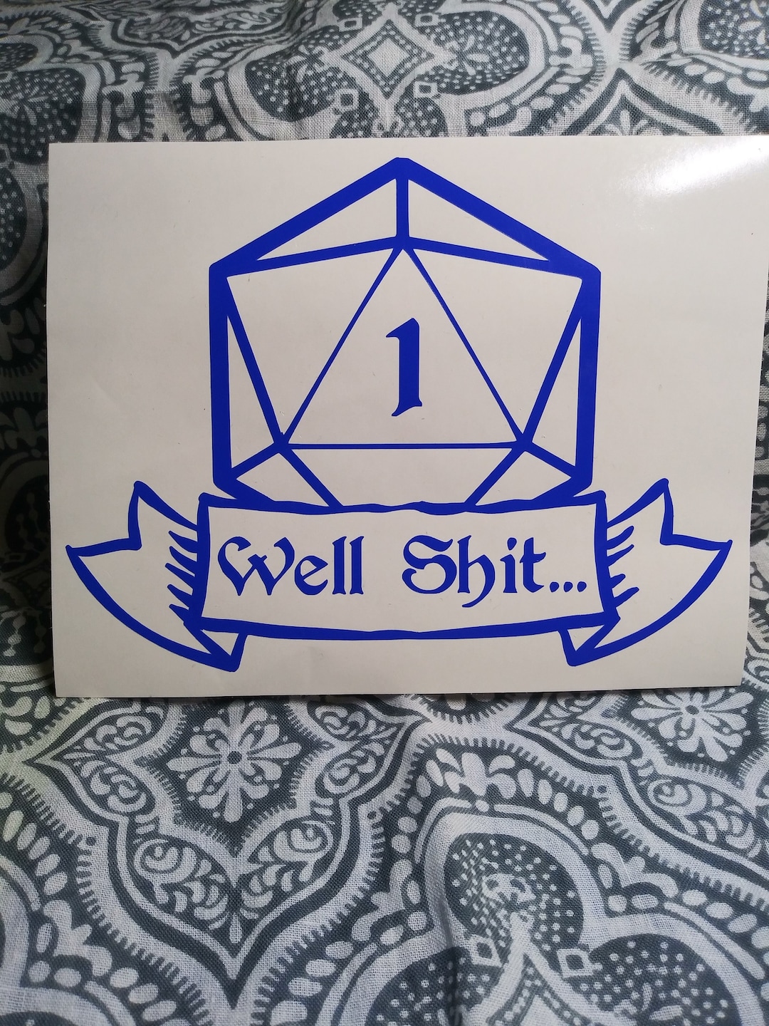 Botched Roll Well Shit 1 D20 Critical Fail Dice Dnd Dungeons Dragons ...