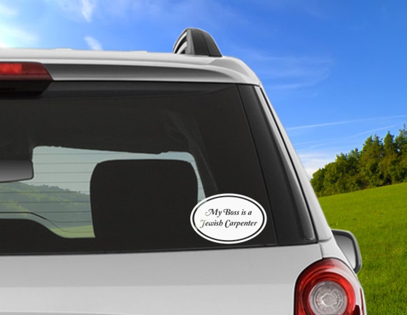 My Boss is a Jewish Carpenter Vinyl Car Decal Jesus - Etsy