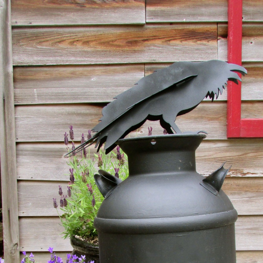 Free Shipping Crow Raven Steel Sculpture Raven Sculpture - Etsy