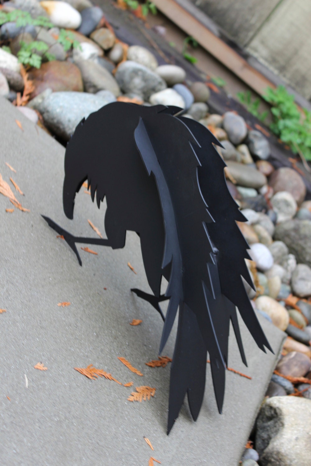 Free Shipping Raven Crow Steel Crow Garden Sculpture Crow - Etsy