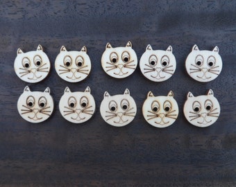 Cat buttons | Etsy