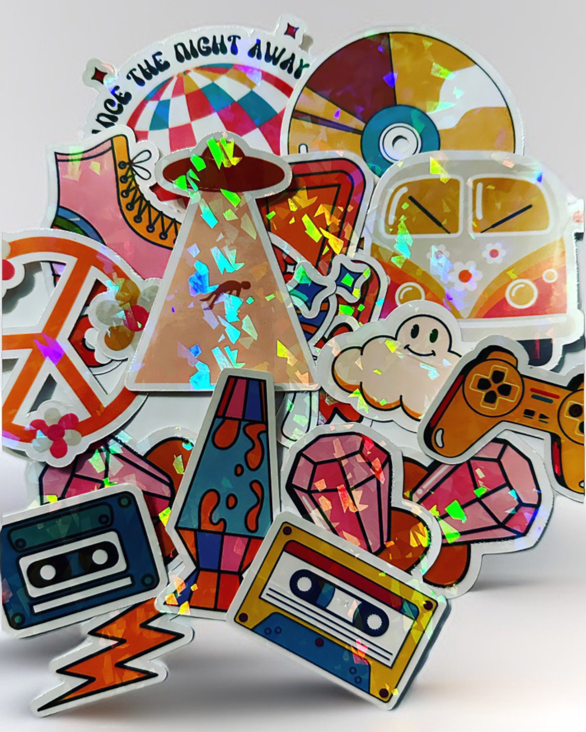 90s Retro Sticker Pack Nostalgia Sticker Pack 22 Pack Holographic