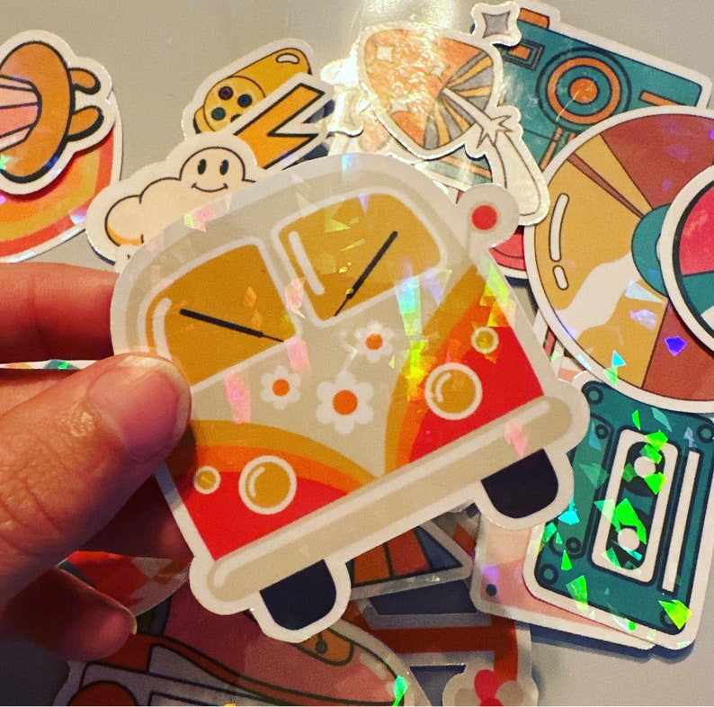 90s Retro Sticker Pack Nostalgia Sticker Pack 22 Pack Holographic