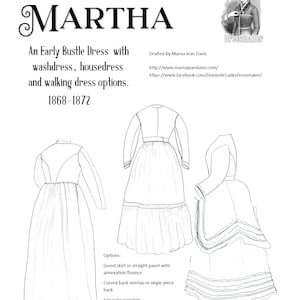 Martha: a Dress for Every Occasion 1868-1872 -sewing Pattern - Etsy