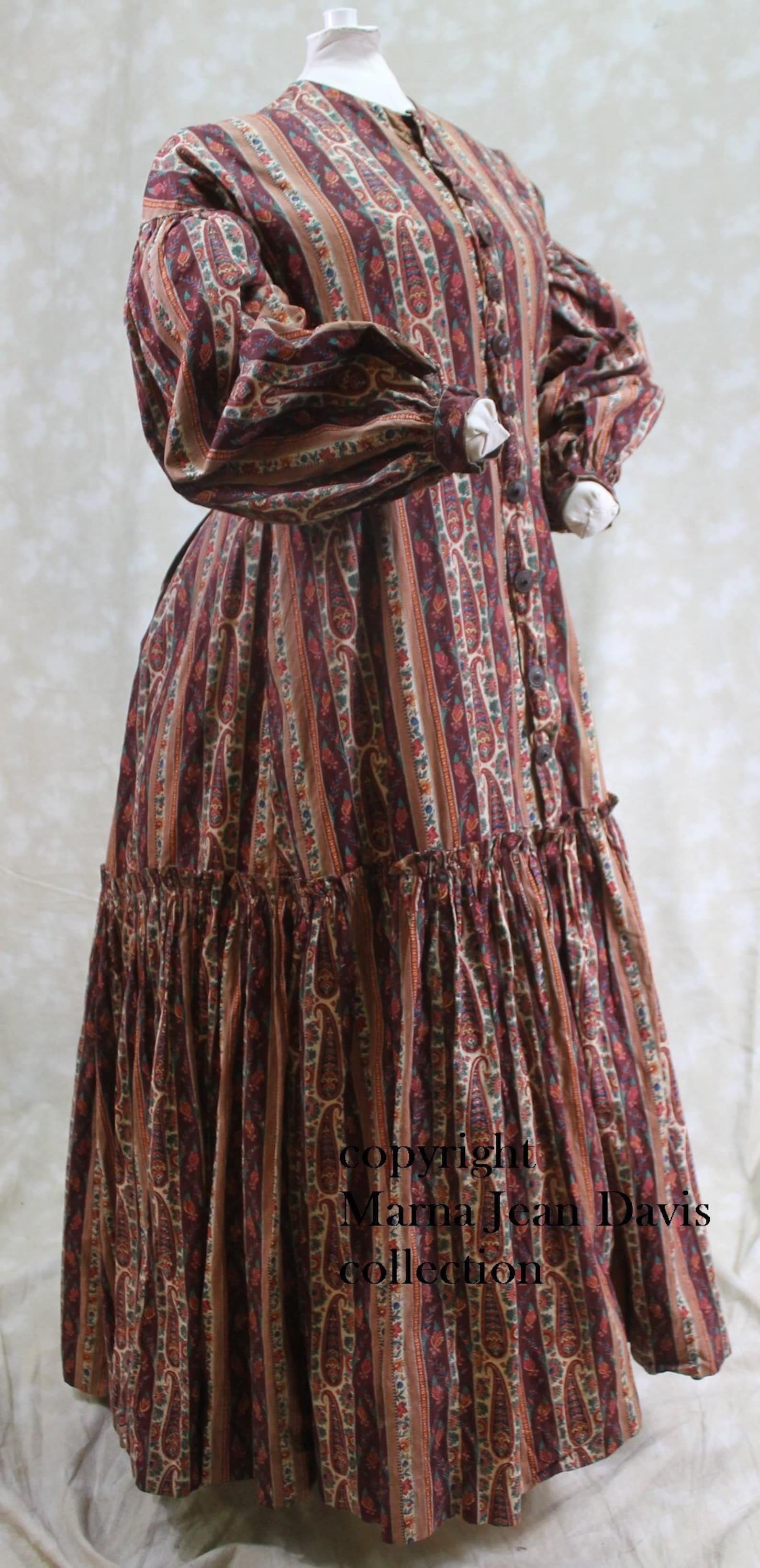 DIGITAL SIZE A Flora a Summer Wrapper for 1870-76 Sewing - Etsy