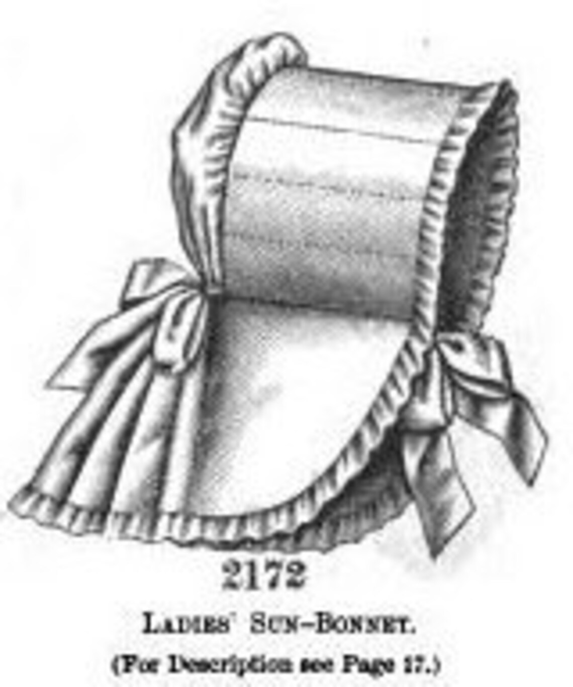 1880s Sawtooth Trim Slat Bonnet Pattern - Etsy