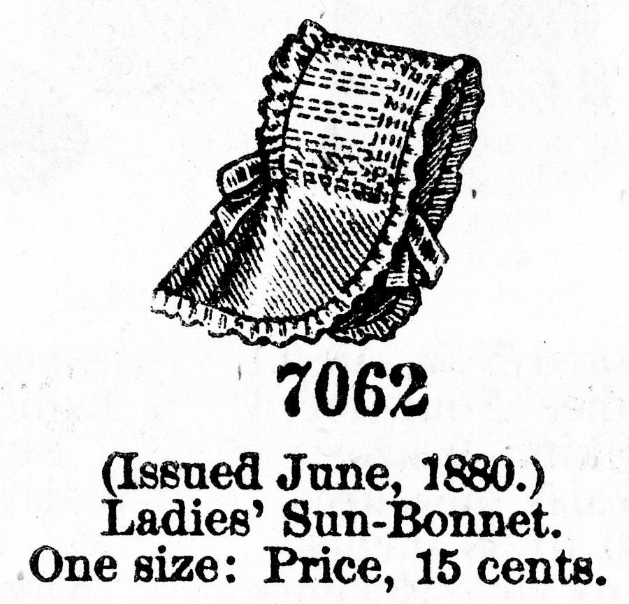 Digital-1880s Sawtooth Trim Slat Bonnet Pattern - Etsy