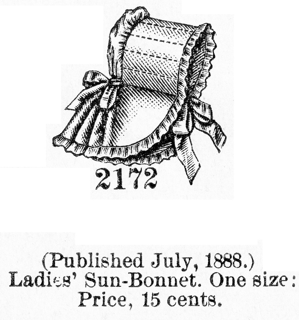Digital-1880s Sawtooth Trim Slat Bonnet Pattern - Etsy