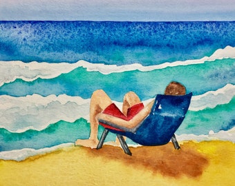 Beach bum art | Etsy