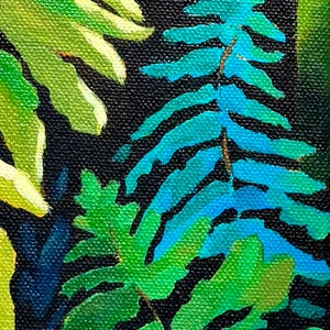 Fern Finding Light: Original Acrylic Forest Painting (24x12) - Etsy