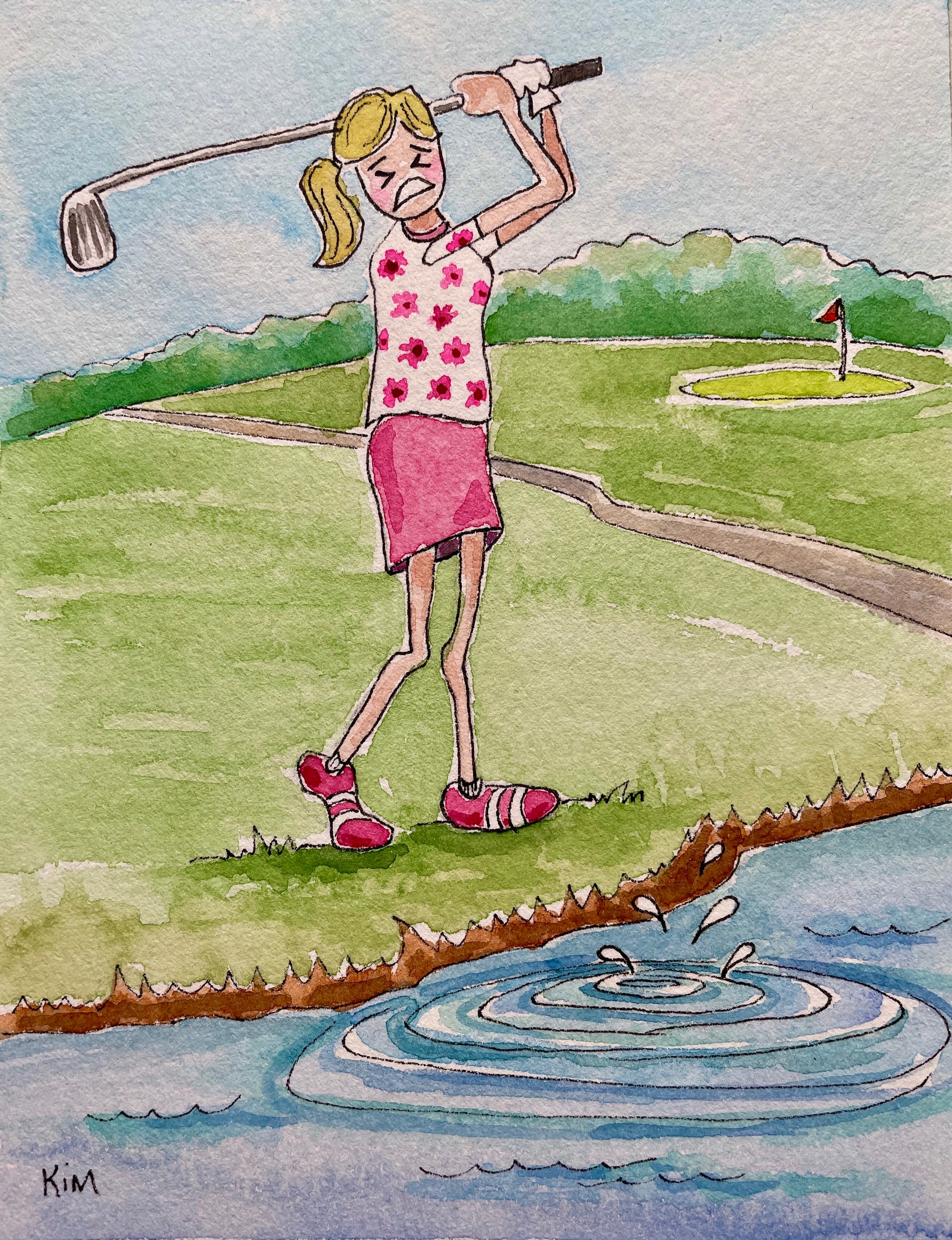Funny Women Golfers Watercolor Note Cards Set: Golf Humor Gift - Etsy