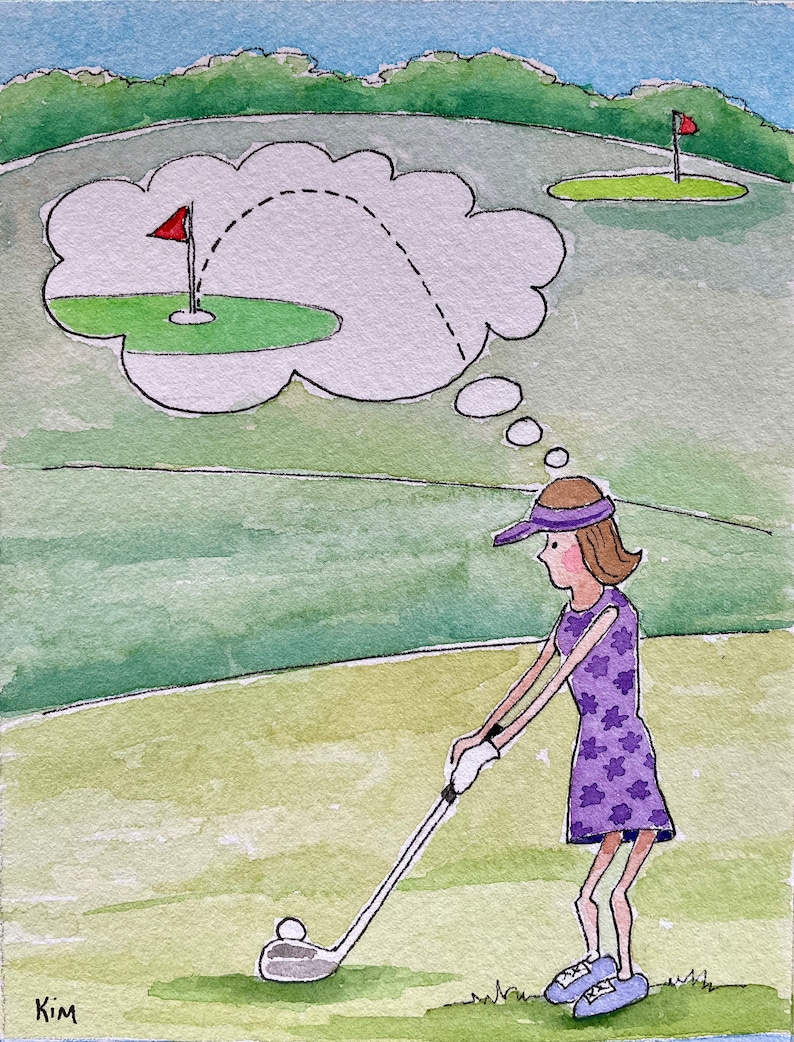 Funny Women Golfers Watercolor Note Cards Set: Golf Humor Gift - Etsy