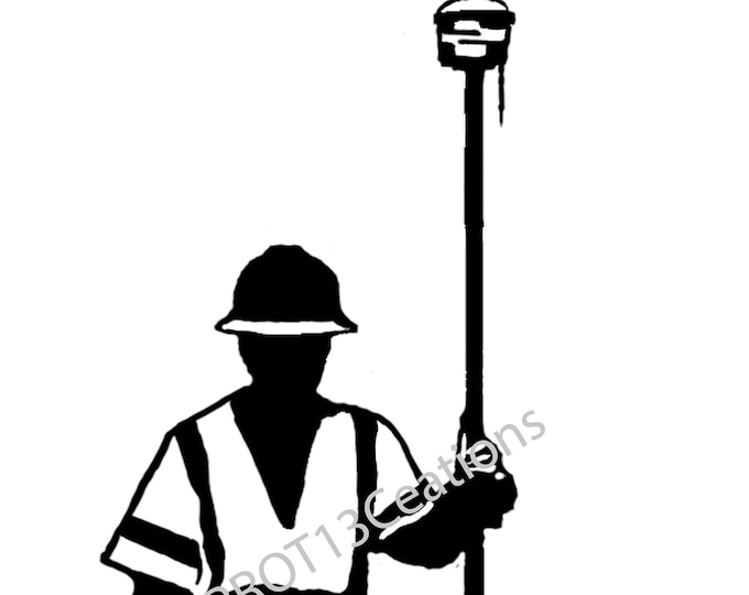 GPS Surveyor Holding RTK Rover Svg Png and Jpg File for - Etsy