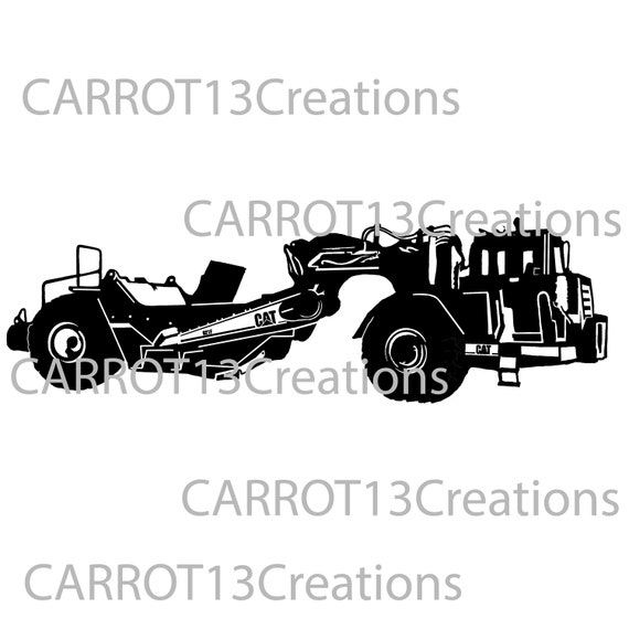 Motor Scraper Construction Equipment 621F SVG PNG & JPG | Etsy
