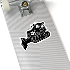 Construction Equipment Sticker, Bulldozer Decal for Builders, Heavy ...