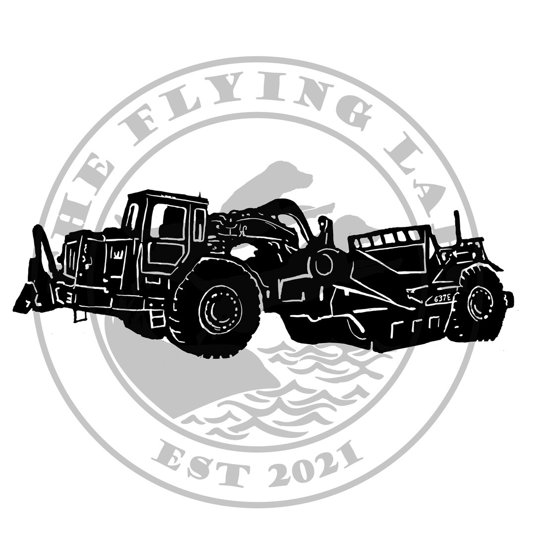 Motor Scraper Construction Equipment (637E) - SVG, PNG & JPG Files for ...