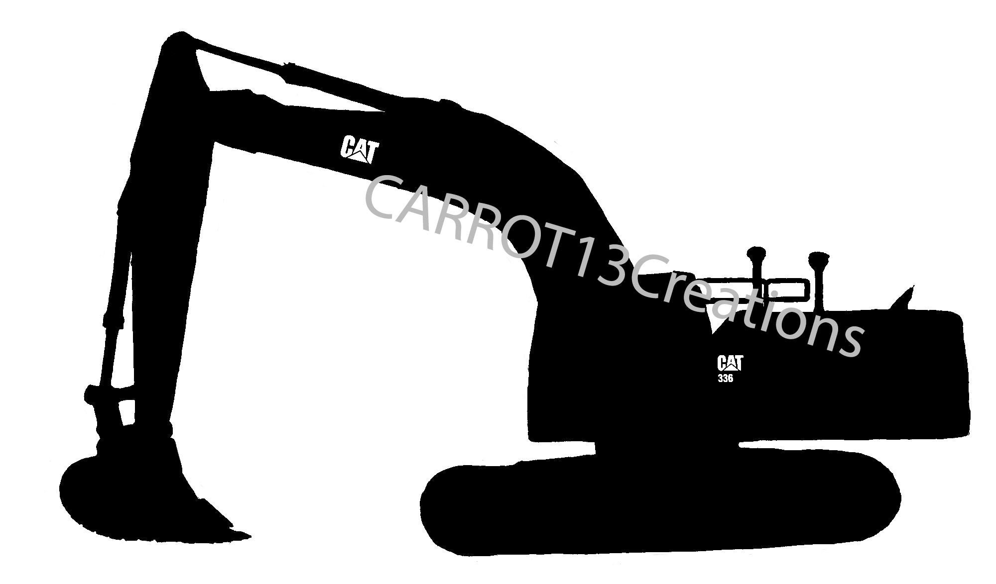 Excavator Construction Equipment SVG, PNG & JPG Files - Etsy