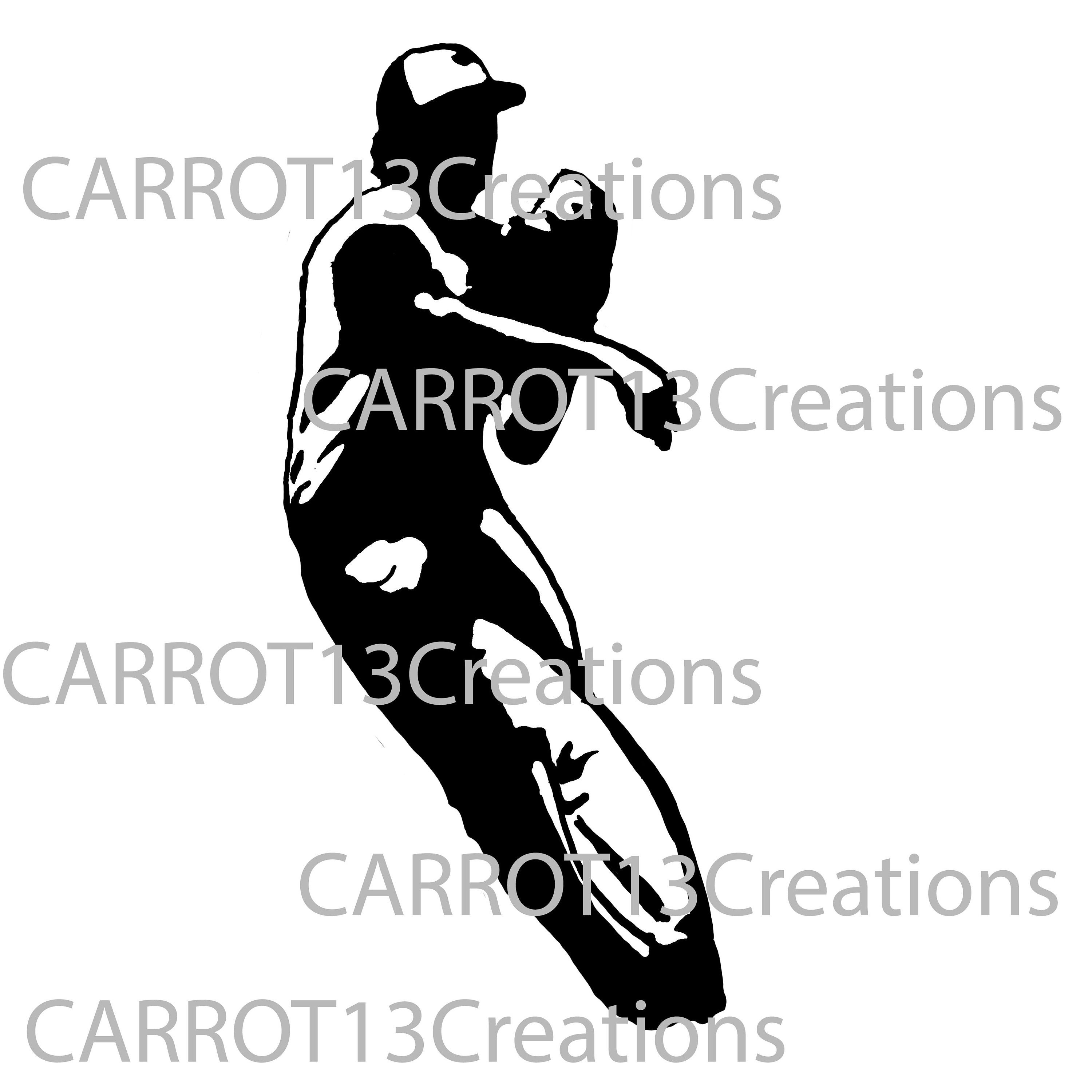 Baseball Player Throwing Images SVG,JPG,PNG File for Vinyl Decal T ...